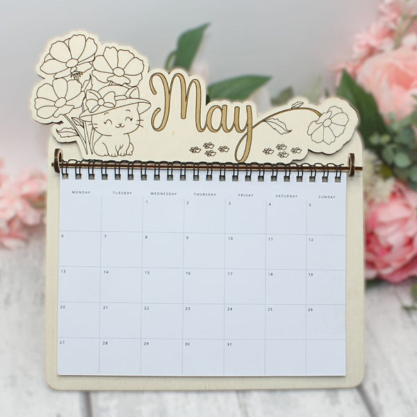 May Calendar Topper - Kitty Design - LMGiftsbyDee